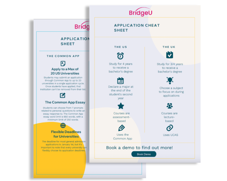 The Essential UK and US Application Cheat Sheet - BridgeU