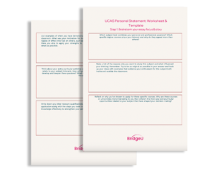 Write On! 🏽 UCAS Personal Statement Worksheet - BridgeU